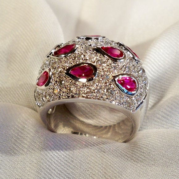 Charles Winston | Jewelry | New Vintage Charles Winston Red Cubic ...